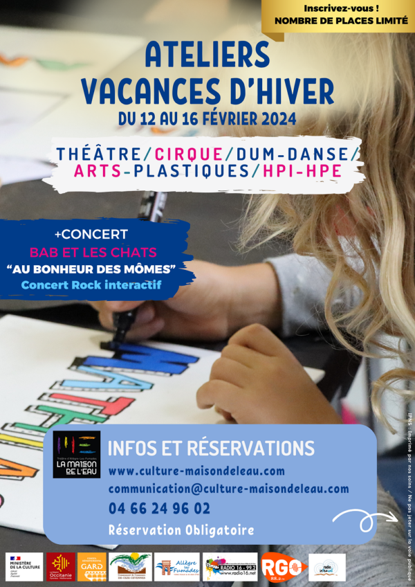 Programme : Stages des vacances d'hiver 2024 - La maison de l'eau